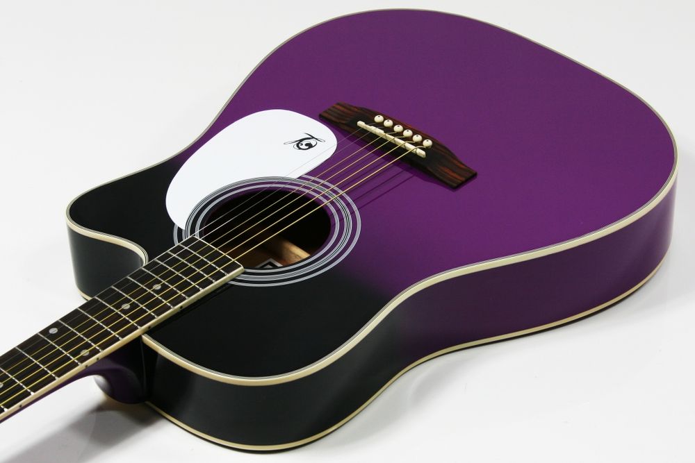 Lindo Brand New Full Size 'Venus' Purple SLIM Acoustic Guitar Spruce ...