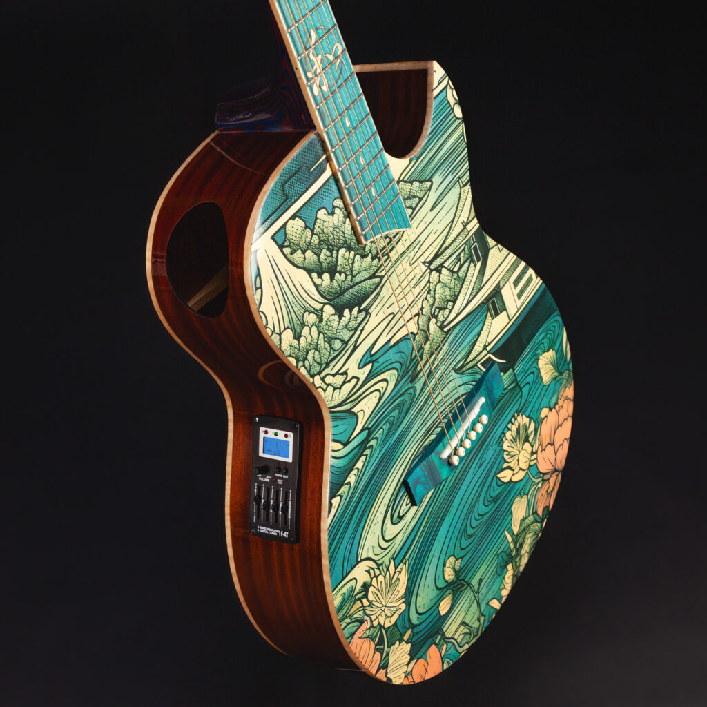 Lindo Mizumi Electro Acoustic Guitar - Japanese Graphic Art