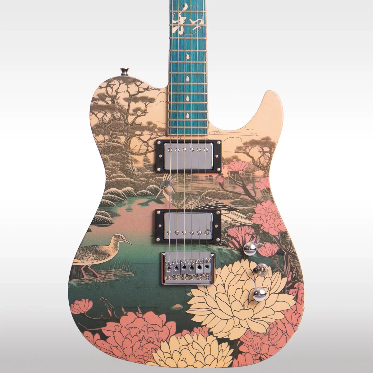 Lindo Koya Electric Guitar - Japanese Wilderness Graphic Art Finish